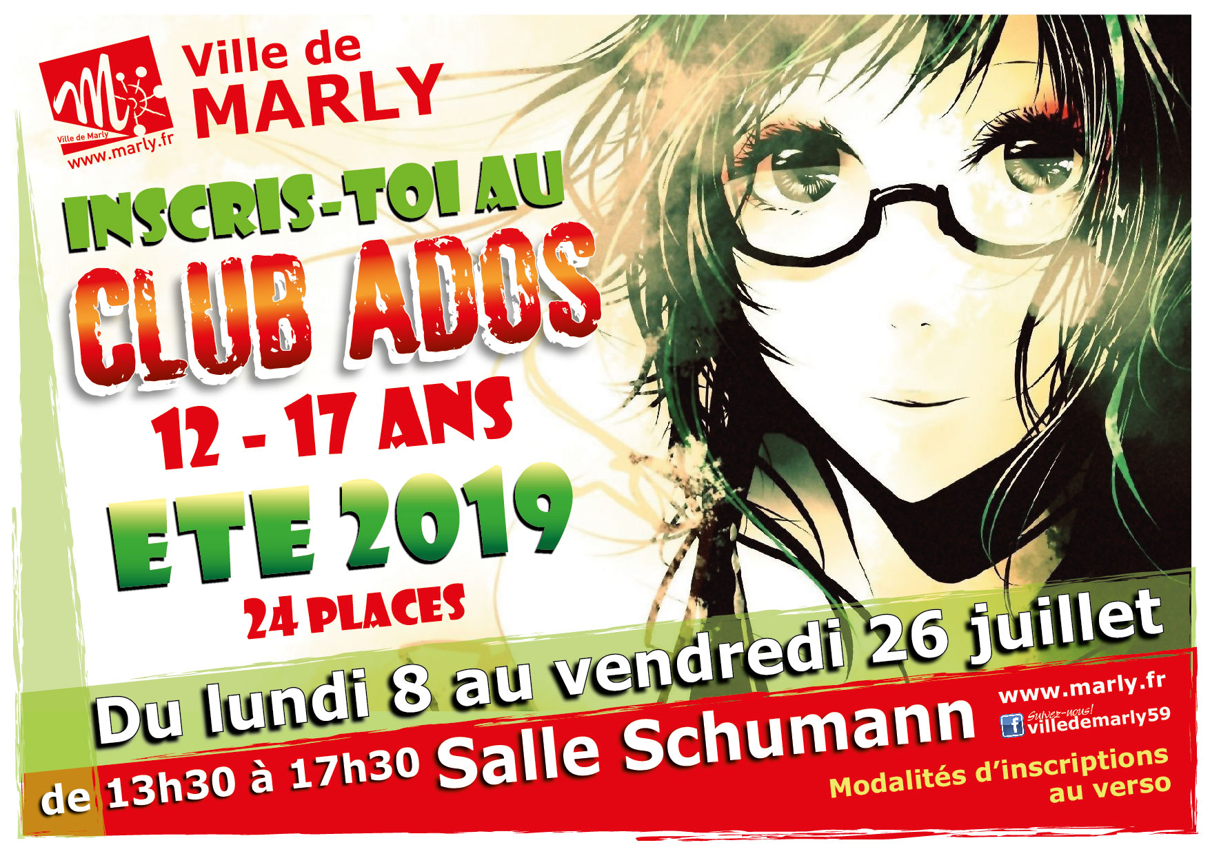 Inscription pour le Club Ados ETE 2019